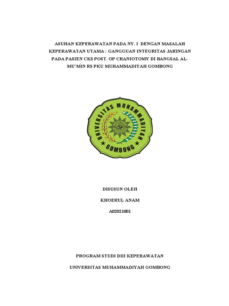 Askep Post Op Craniotomy Khoerul Anam | PDF