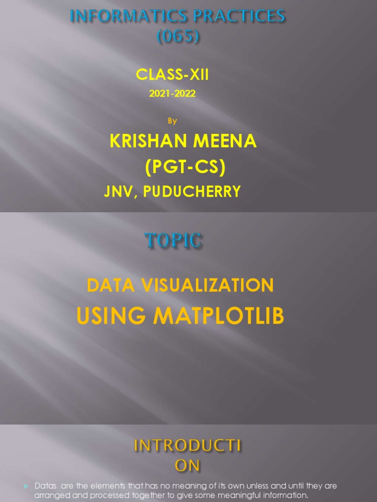 Data Visualization | PDF | Python (Programming Language) | Histogram