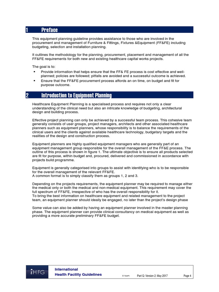 iHFG Part Q 2-Equipment Planning | PDF