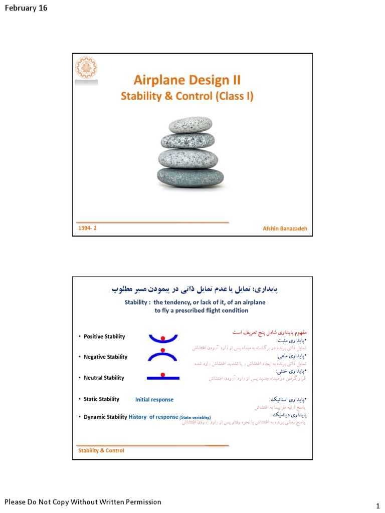 3-Stability and Control Class I@Aviation PDFs | PDF