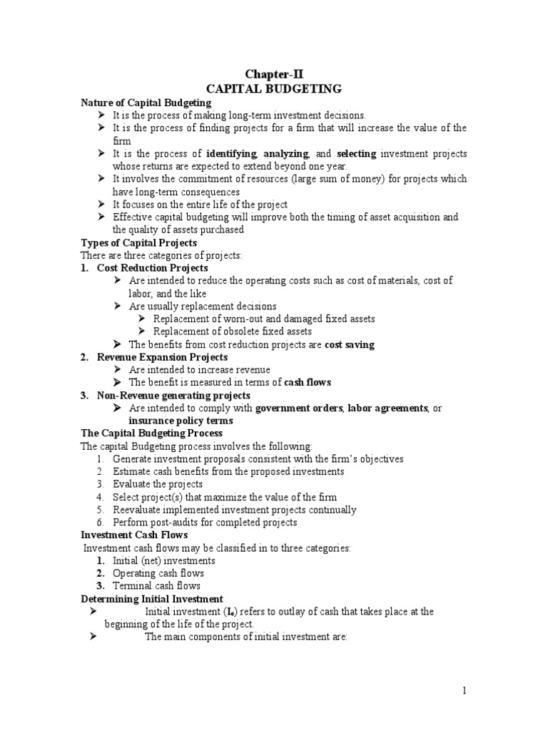 Capital Budgeting Overview and Techniques | PDF | Net Present Value ...