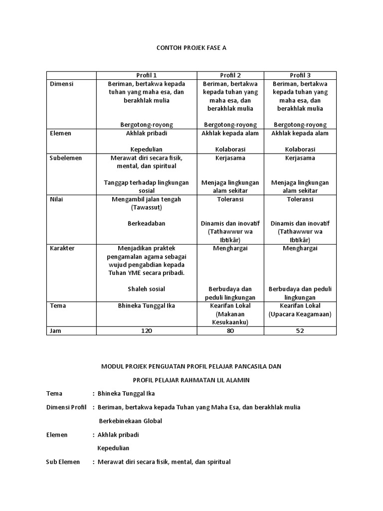 Contoh Projek P5 Dan P2ra | PDF
