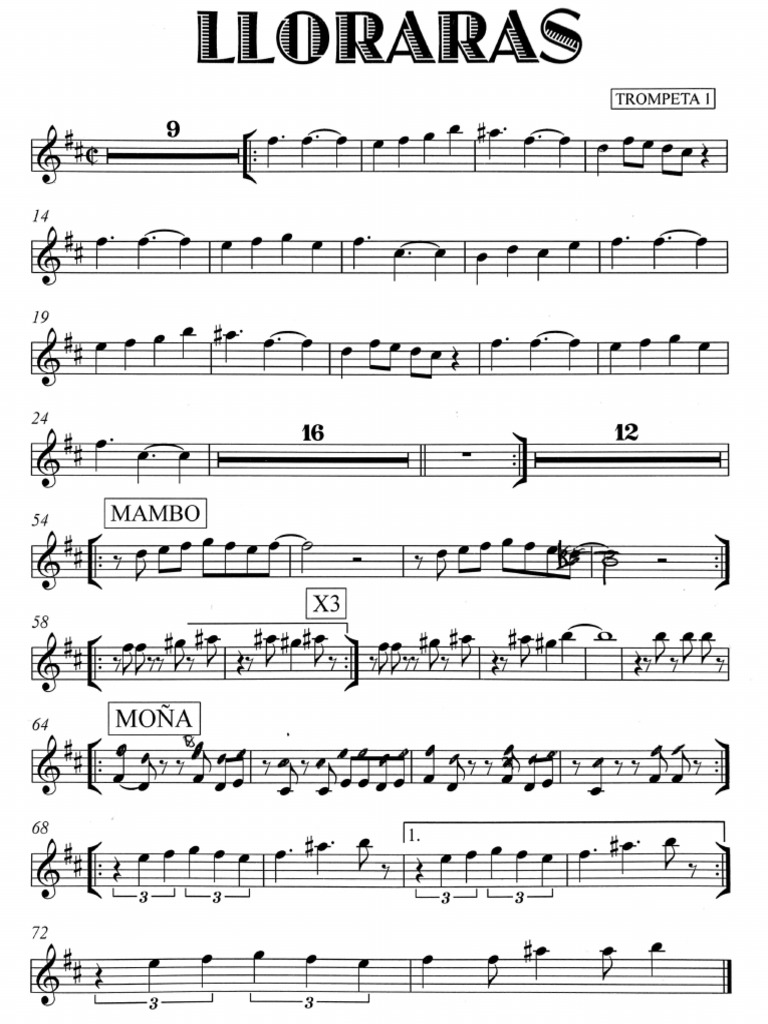 Lloraras Trompeta 1 | PDF