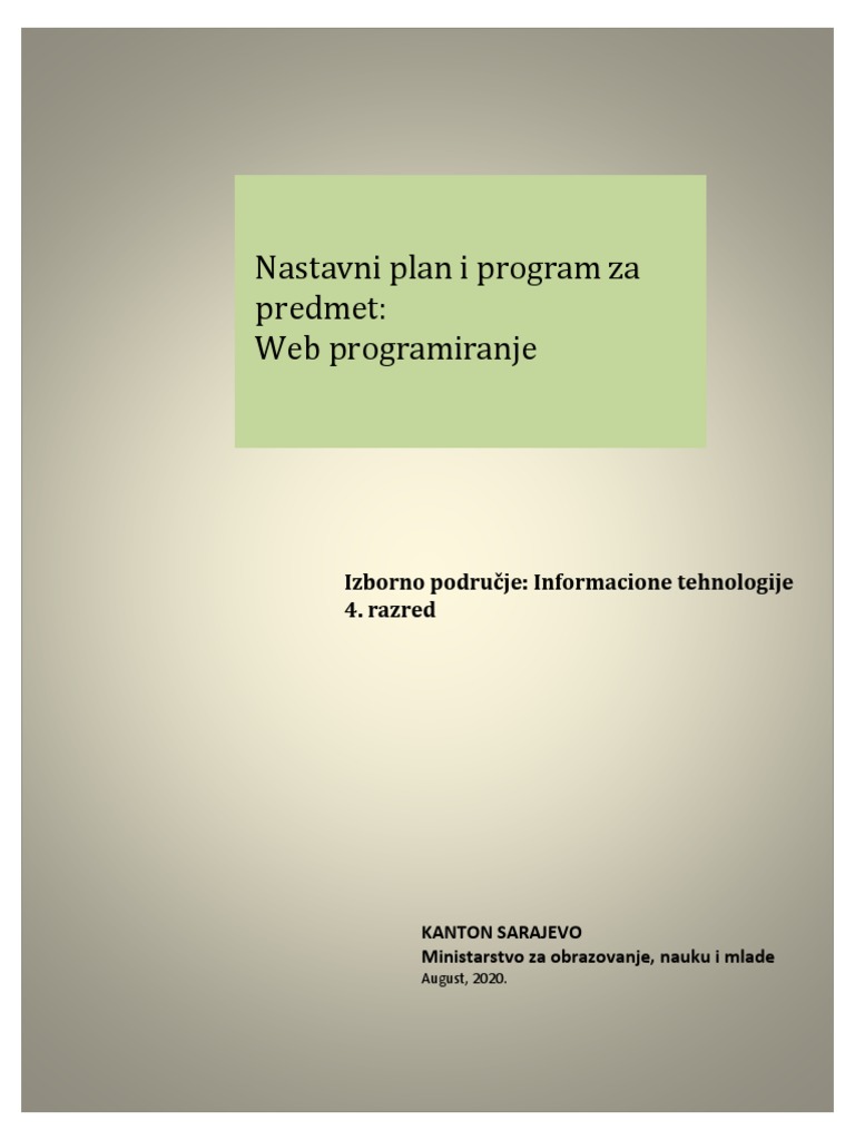 Web Programiranje | PDF