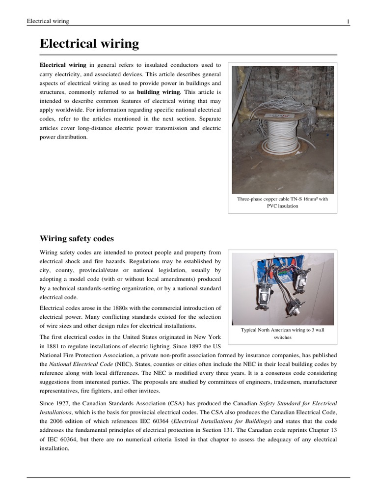 Electrical Wiring | PDF | Electrical Wiring | Insulator (Electricity)