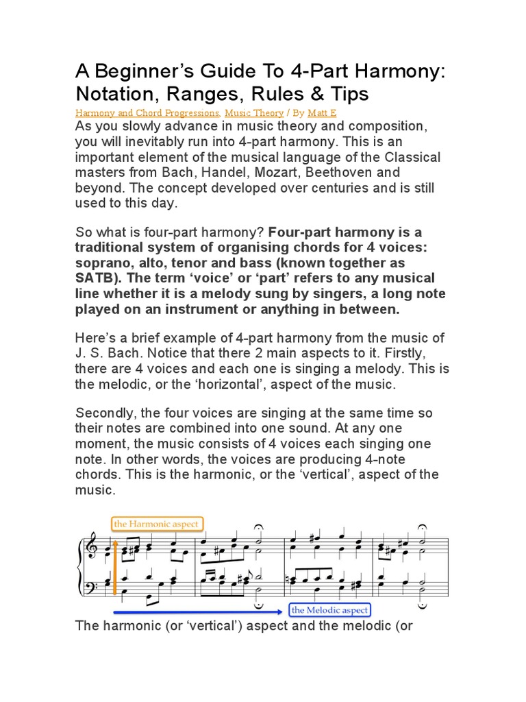 4-Part Writing (Básico) | PDF | Harmony | Chord (Music)