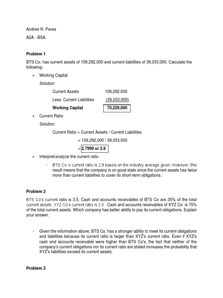 Assignment 2 - Ratio Analysis | PDF | Finance & Money Management