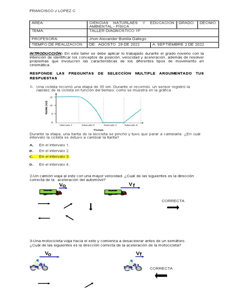 Icfes 2 | PDF | Aceleración | Ecuaciones