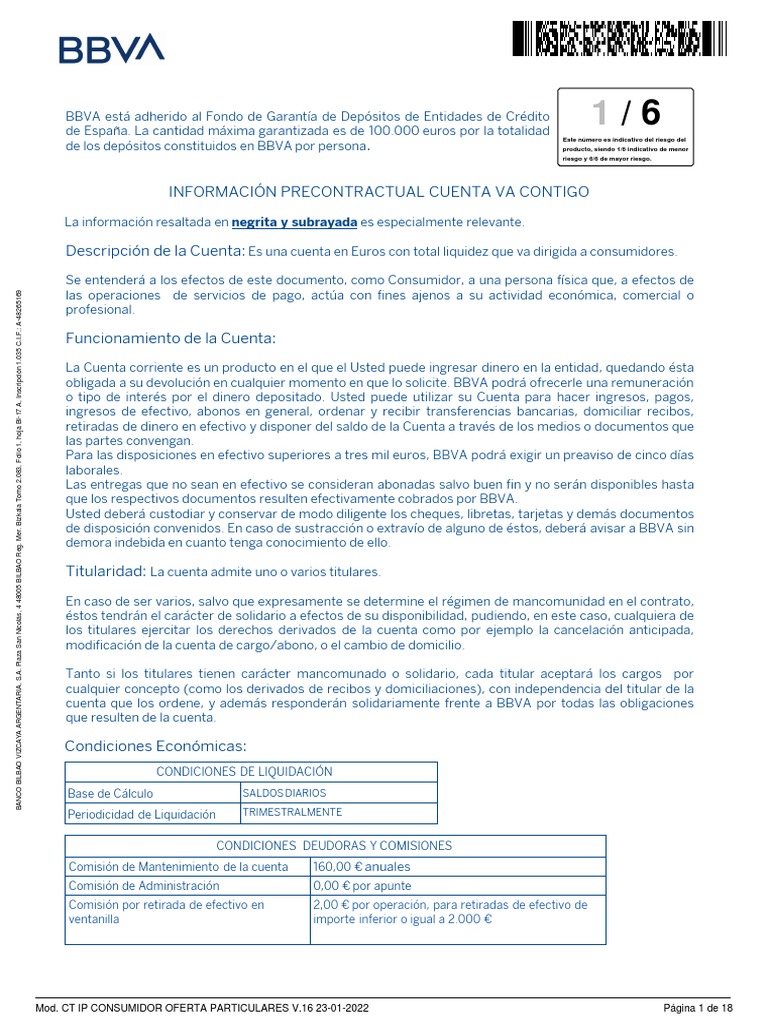 Informacion Precontractual | PDF