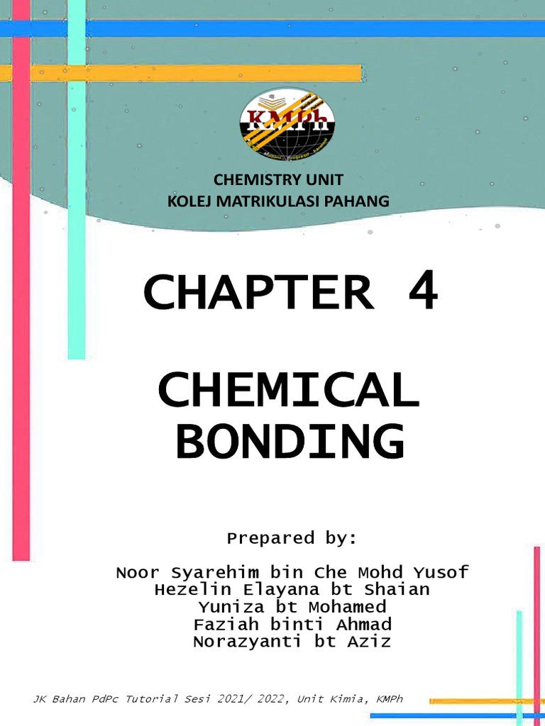 4.0 CHEMICAL BONDING - NOTES & TUTORIAL Q's.. | PDF | Chemical Polarity ...