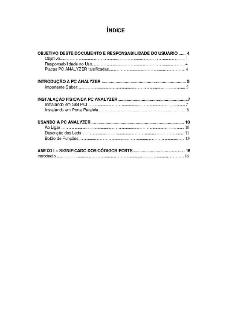 Manual PC Analyzer | PDF