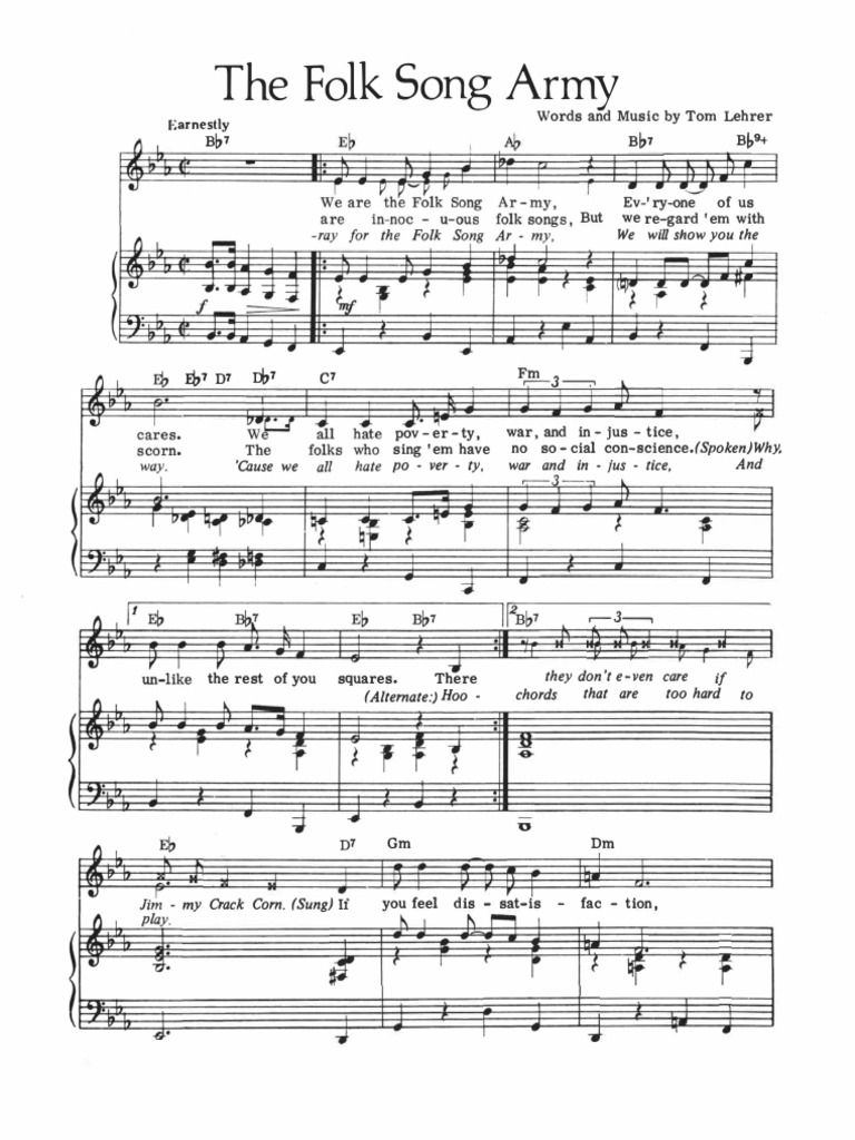 The Folk Song Army Music | PDF
