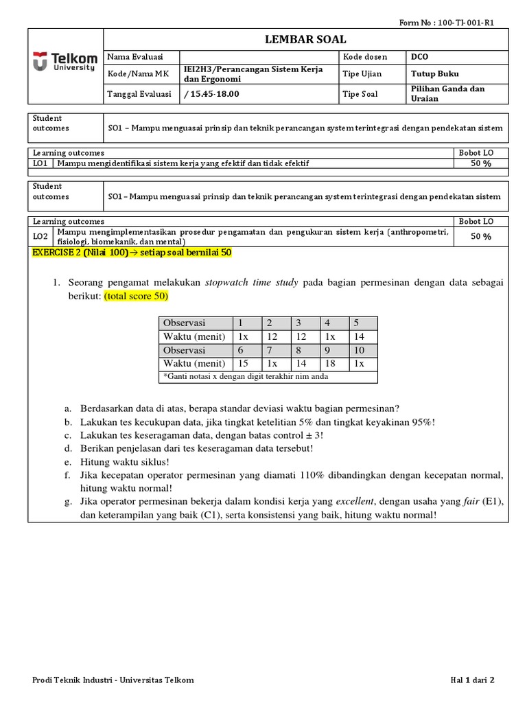 Simulasi Uts Pske 2022 | PDF