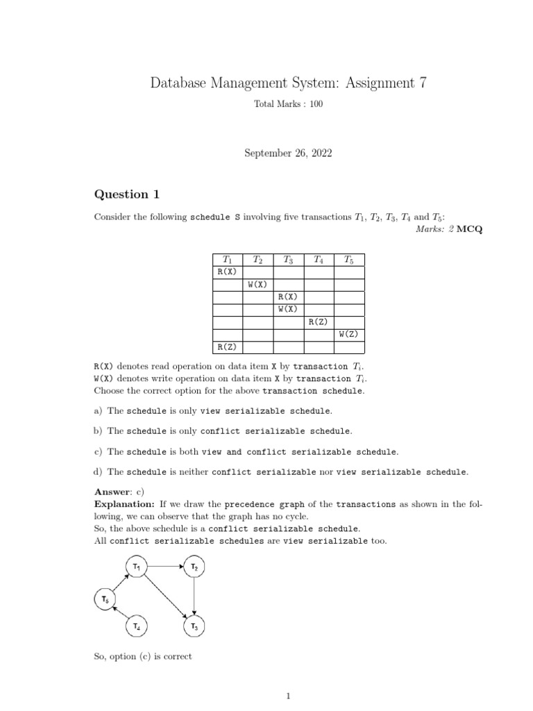 Assignment 7 DBMS JUL 2022 | PDF | Information Technology | Databases Assignment 7 DBMS JUL 2022 | PDF | Information Technology | Databases