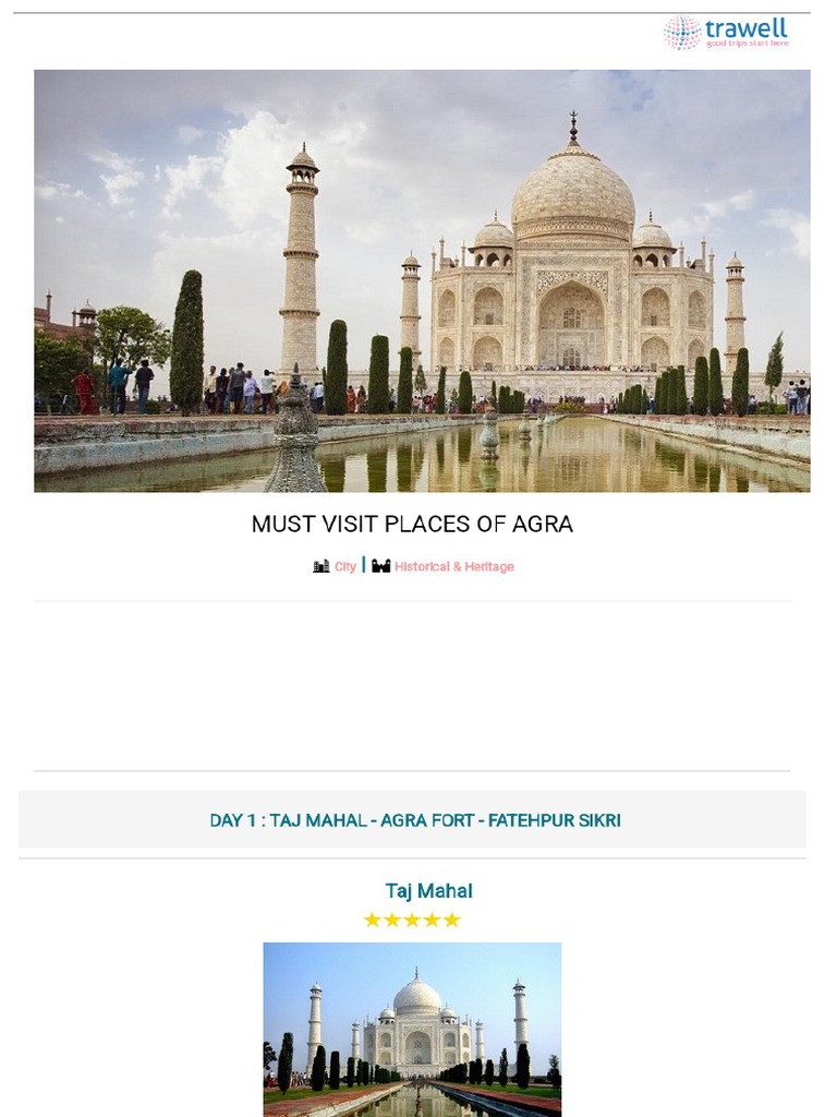 Agra Itinerary | PDF