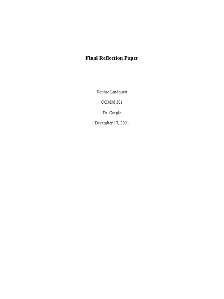 Final Reflection Paper Group Dynamics | PDF