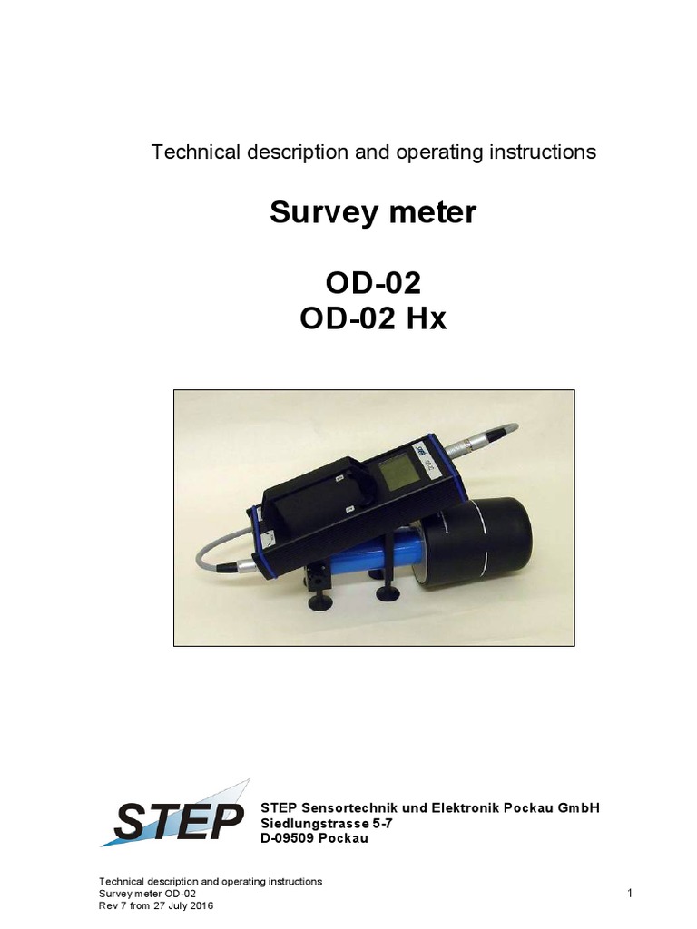 User - Manual STEP OD2 | PDF | Gamma Ray | Absorbed Dose