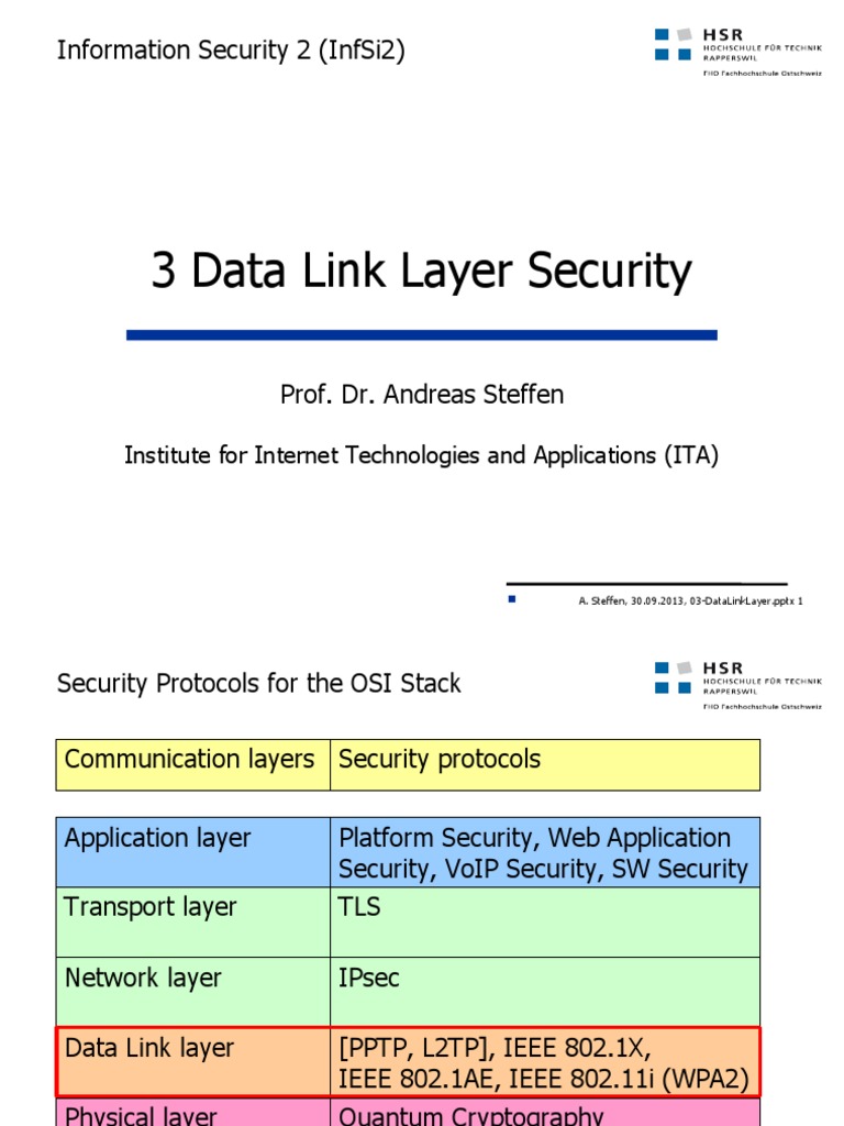 03 DataLinkLayer | PDF | Cyberwarfare | Security