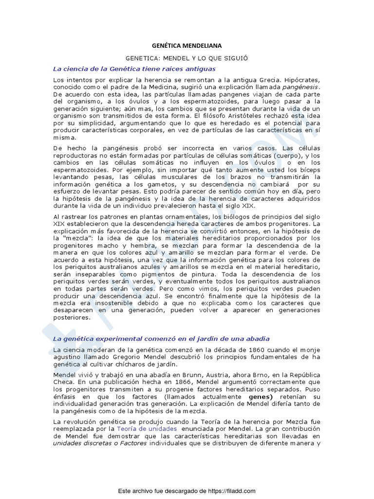 Curiosidades sobre Gregor Mendel | PDF | Dominancia (Genética) | Alelo