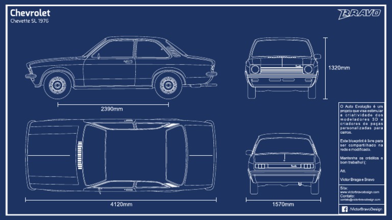 Blueprint Chevrolet Chevette SL 1976 | PDF
