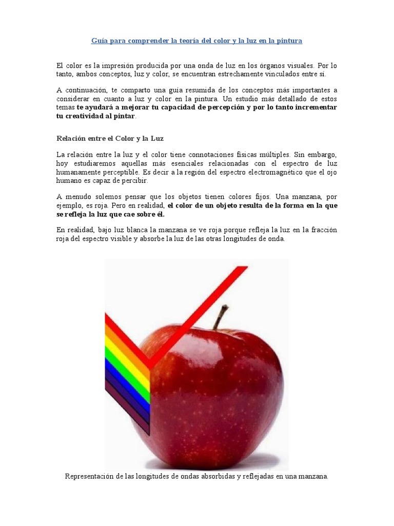 Teoría del Color en la Pintura | PDF | Arte
