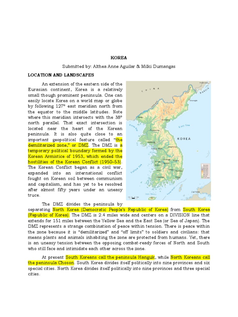 Overview of Korea's Geography and History | PDF