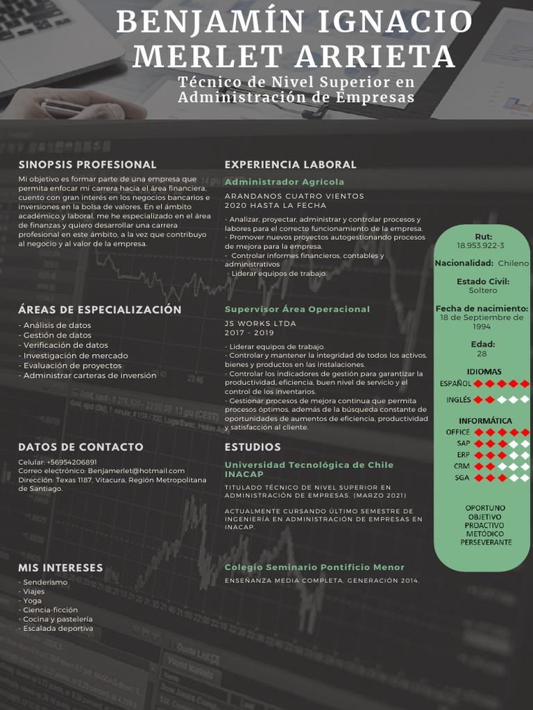 CV Benjamín Merlet 22V | PDF | Business | Economias