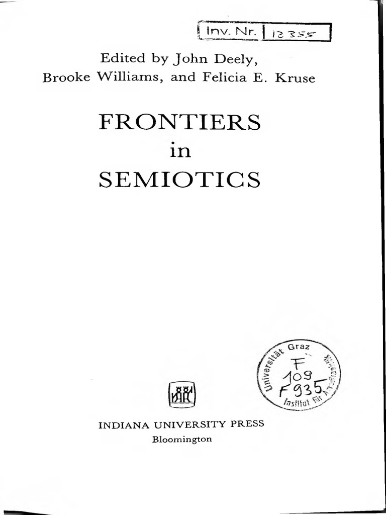 John N. Deely - Frontiers in Semiotics | PDF | Semiotics | Experience
