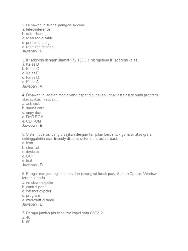 Soal ASJ | PDF | Komputer | Teknologi & Rekayasa