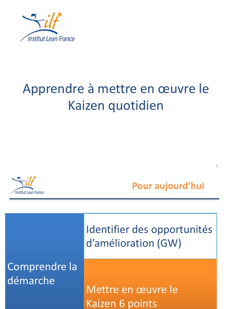 Mise en œuvre du Kaizen 6 points | PDF | Innovation | Lean (production)