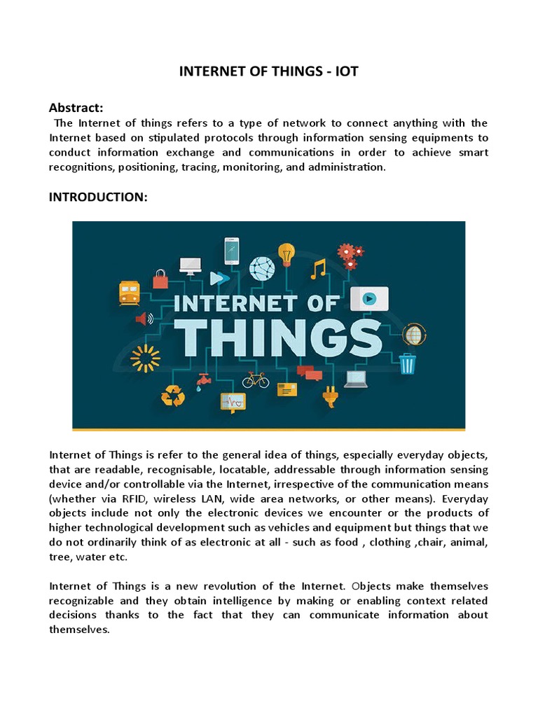 Internet of Things | Download Free PDF | Internet Of Things | Computer Network