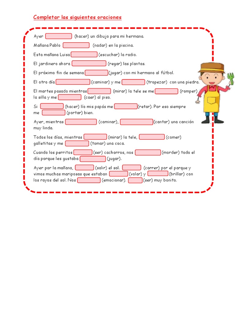 Completar Con Verbos | PDF