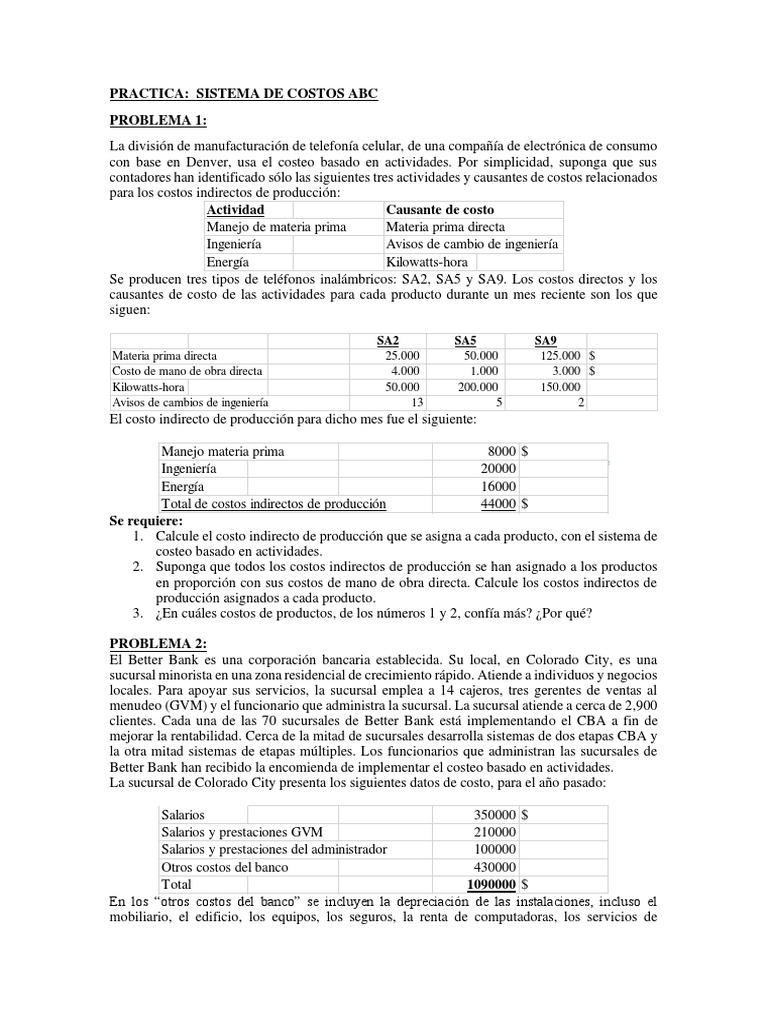 Práctica Sesión 19 | PDF | Margen bruto | Economias