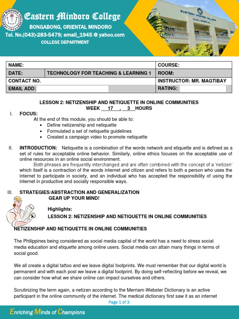 Module 7-Lesson 2 | Download Free PDF | Internet | Social Media