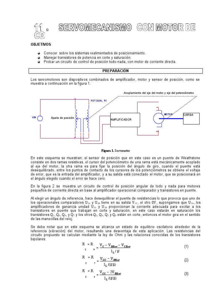 8-11 Servomecanismo Con Motor de Corriente Directa | PDF | Componentes ...