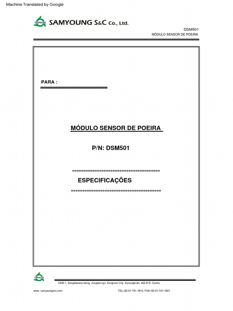 Dsm501a Port | PDF