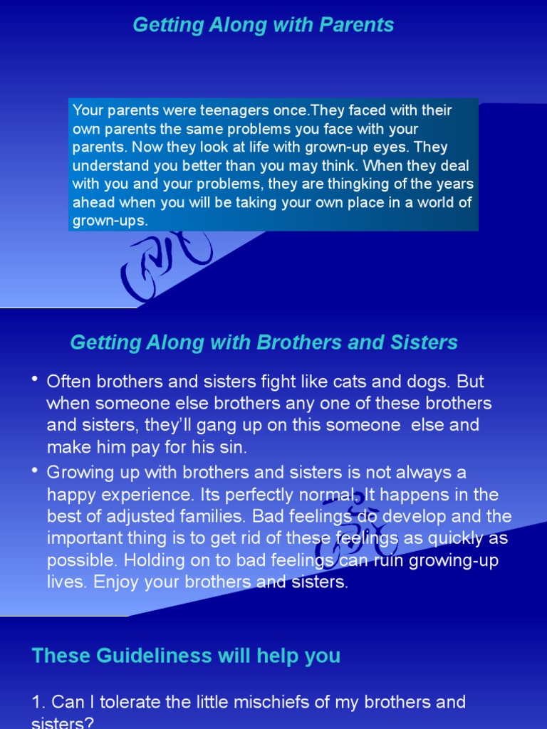 Getting Along With Parents | PDF | Disciplines