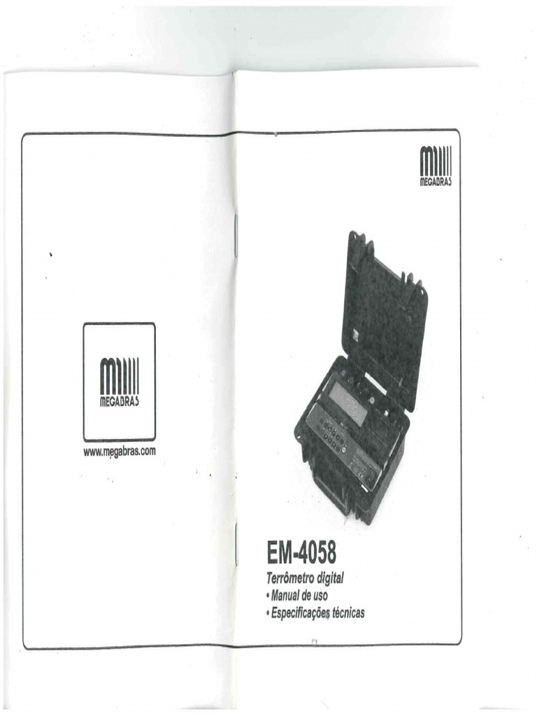 Manual Terrômetro EM-4058 | PDF