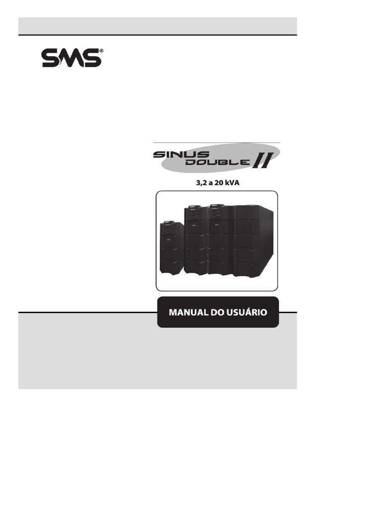 Manual Nobreak SMS Sinus Double II Black NT | PDF | Fonte de energia ...