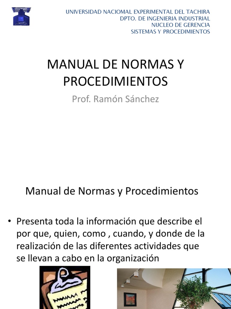 Manual de Normas y Procedimientos | PDF
