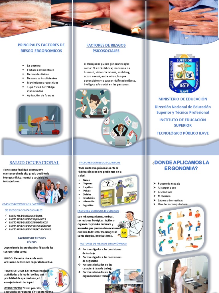 Triptico Salud Ocupacional | PDF | Seguridad y salud ocupacional ...