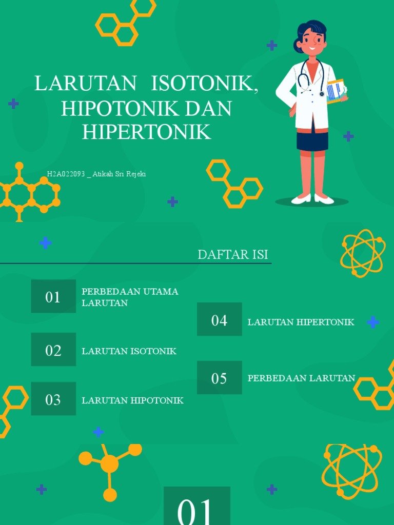 Perbedaan Larutan Isotonik, Hipotonik, Hipertonik | PDF