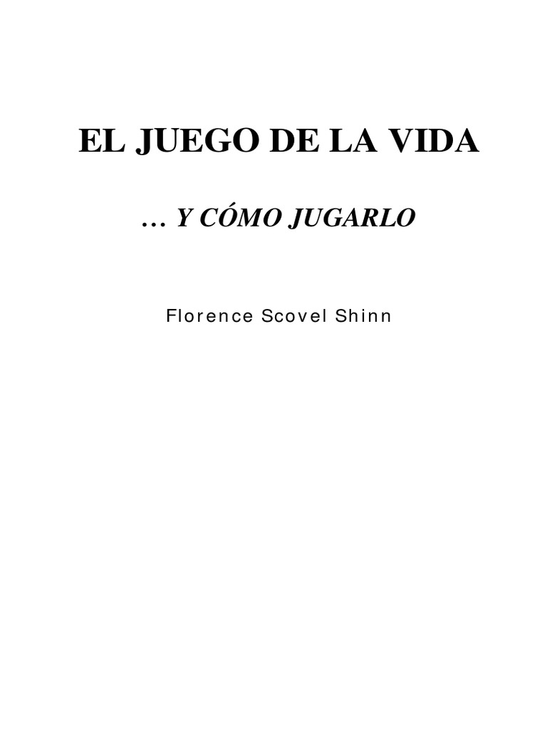 Scovle Shinn Florence El Juego de La Vida | Descargar gratis PDF | Mal | Amor