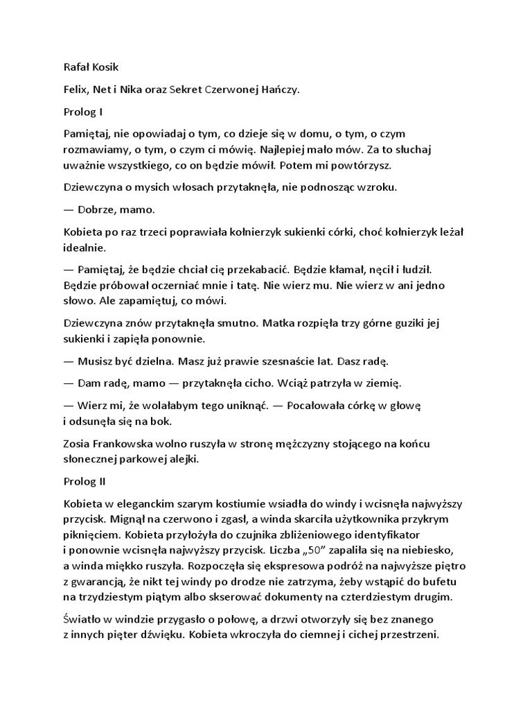 Sekret Czerwonej Hanczy - Rafal Kosik | PDF