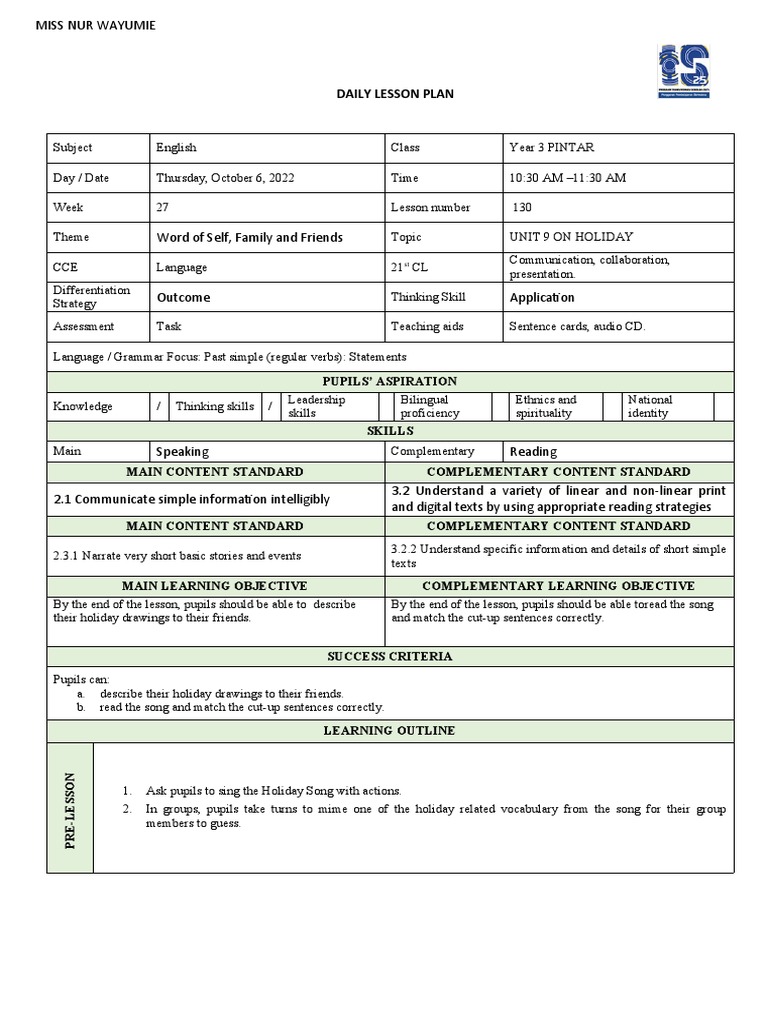 Holiday Descriptions | PDF | Behavior Modification | Communication