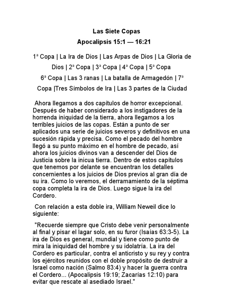 Las Siete Copas | PDF | Armagedón | Espíritu