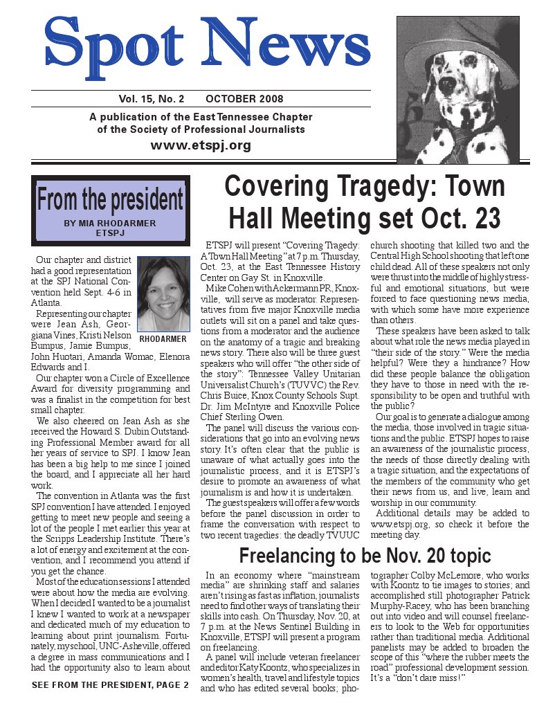 October 2008 Spot News | PDF | Journalism | Newspapers