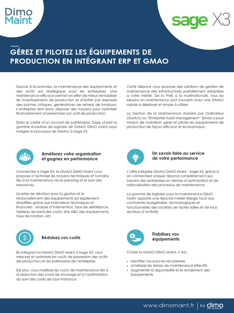 GMAO DIMO Maint : Optimisez votre maintenance | PDF | Business | Économie
