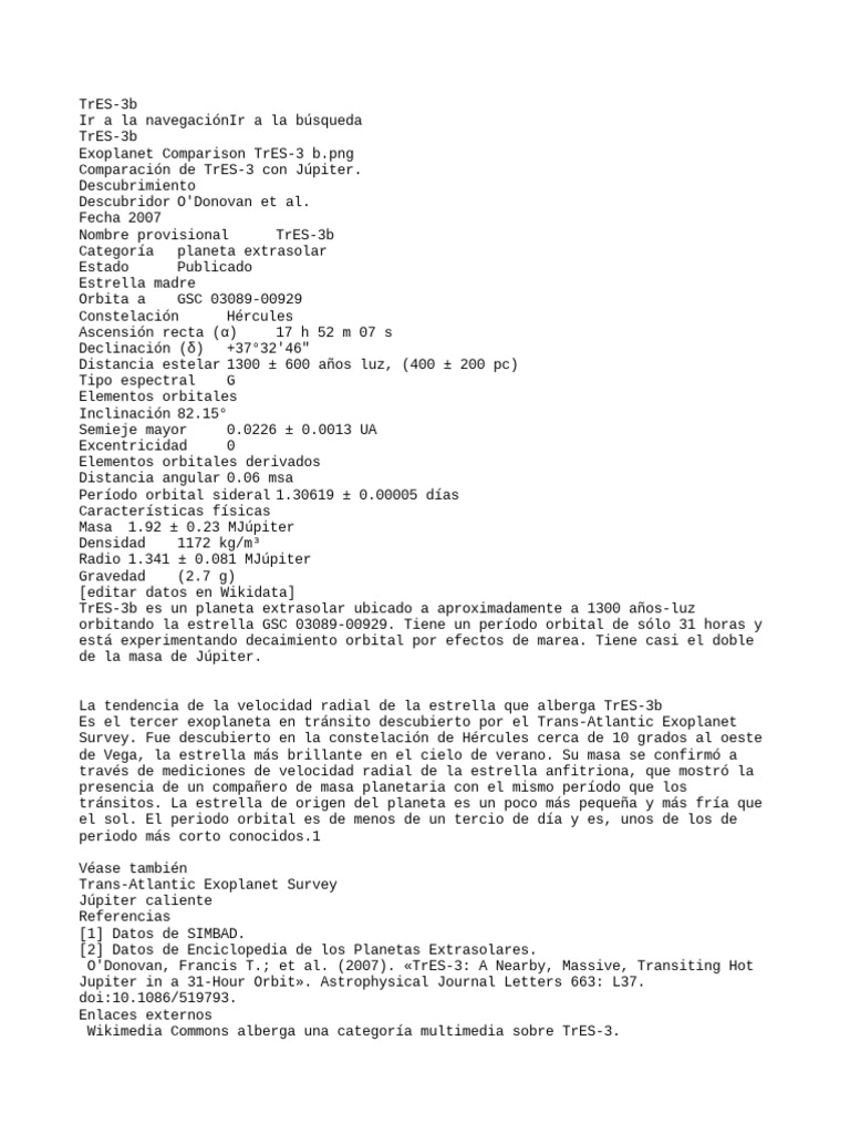 TrES 3b | PDF | Estrellas | Astronomía