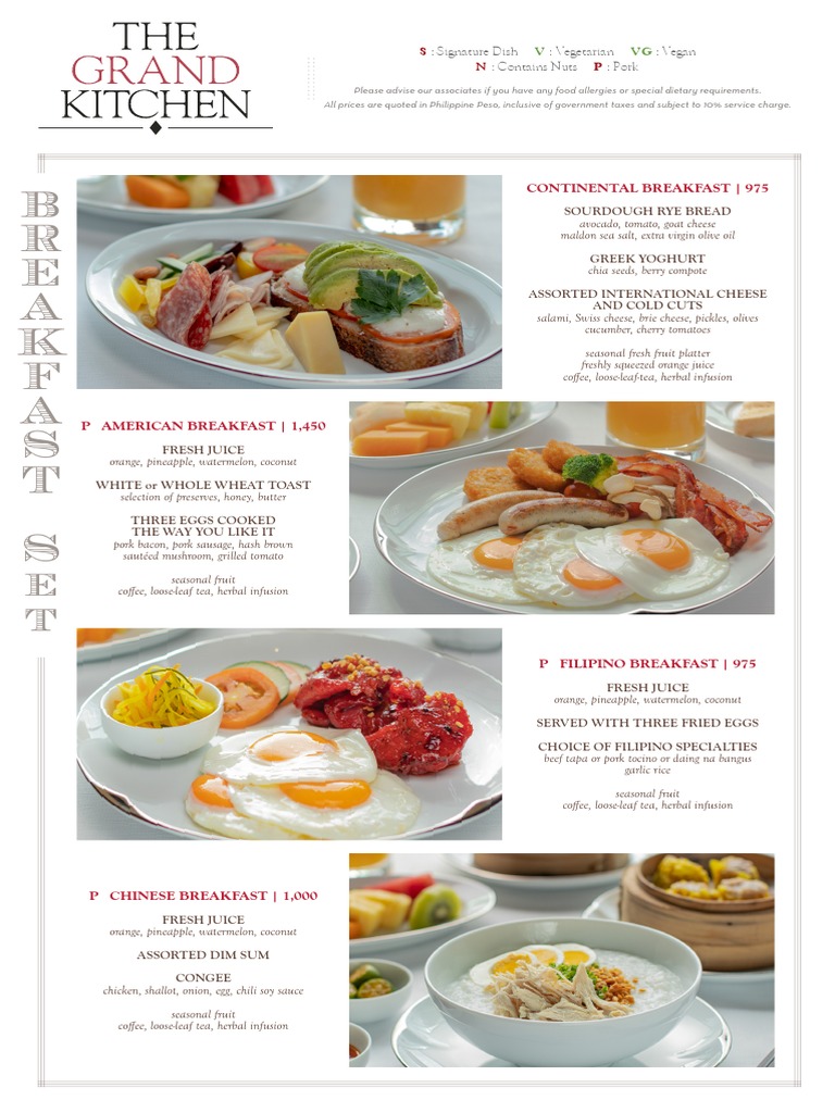 Breakfast Menu with Global Options | PDF | Foods | Cuisine